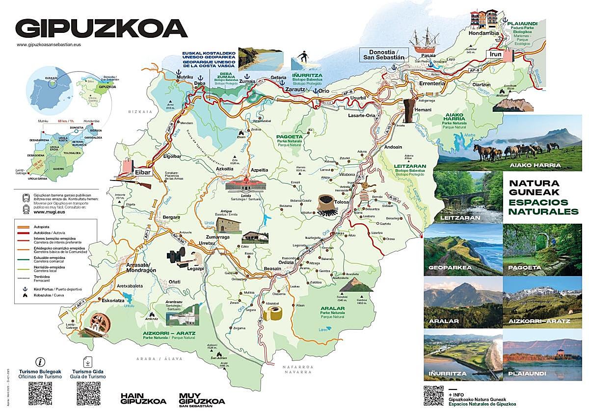 Gipuzkoa presenta un nuevo mapa turístico para destacar los atractivos de todo el territorio ...